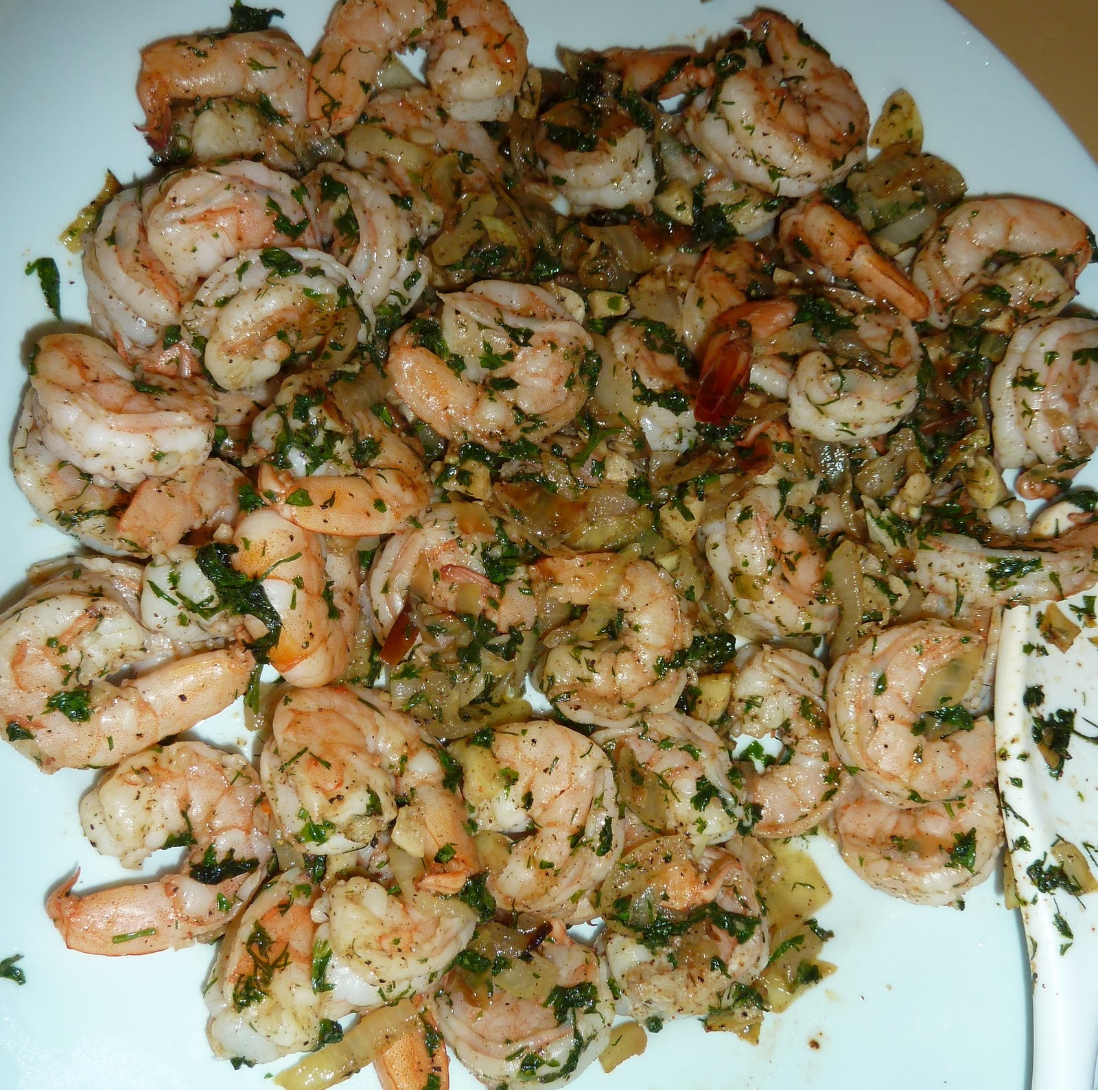 Commuter's Kitchen: Arab Cooking: Shrimp with Garlic & Cilatro