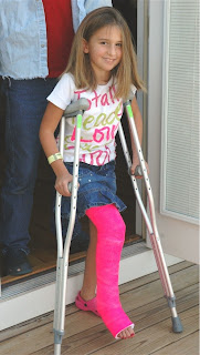 Kris's little blah blah blog: Her first broken bone!