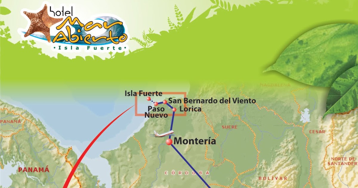 HOTEL MAR ABIERTO - ISLA FUERTE - COLOMBIA: UBICACIÓN