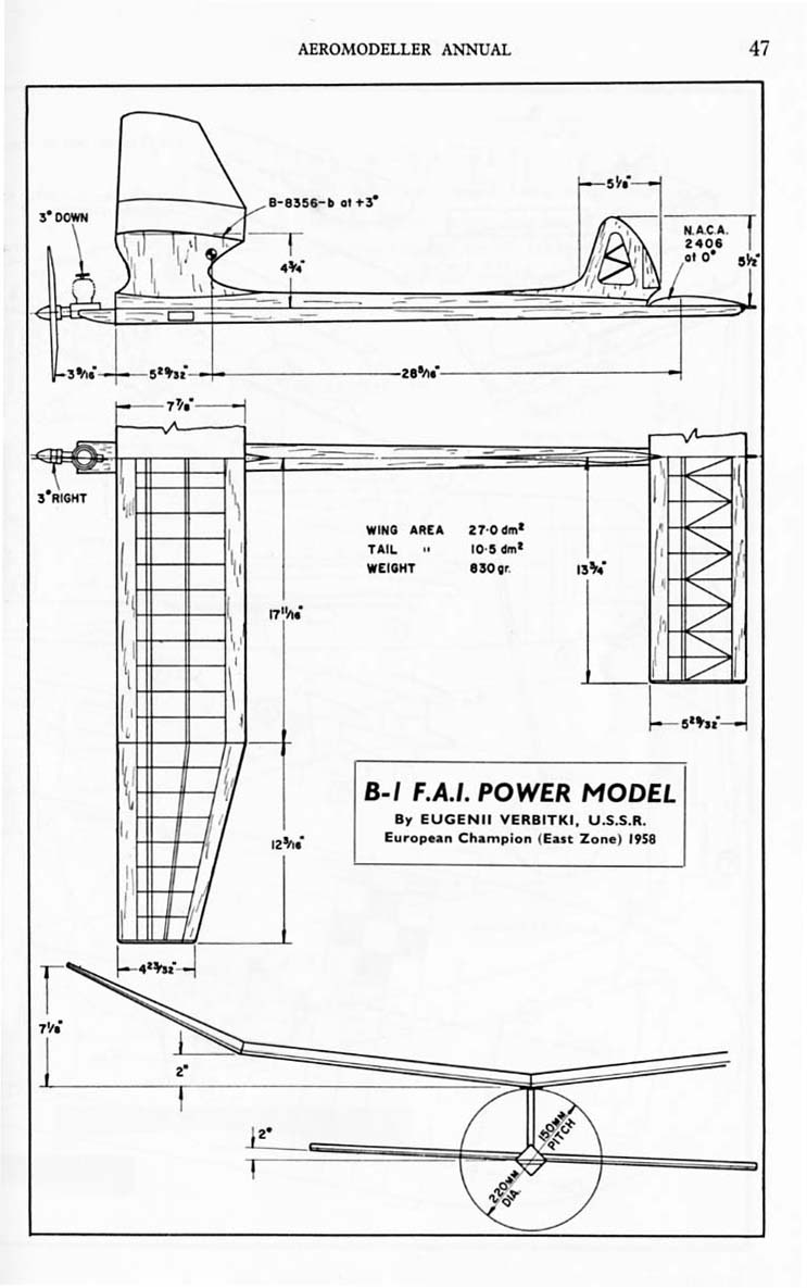 Volar Libremente - Free Flight Models Airplanes: B 1 de Eugeni ...