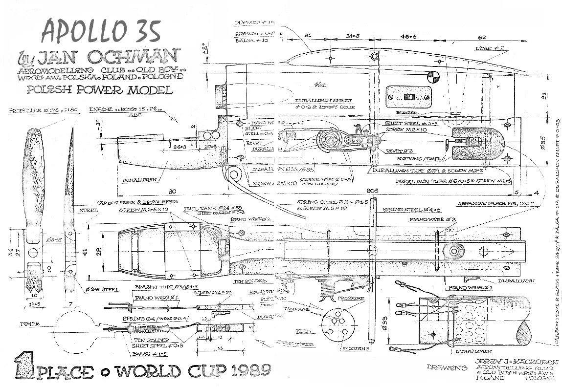 Volar Libremente - Free Flight Models Airplanes: F1C - Detalle de Nariz