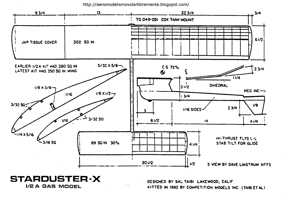 Volar Libremente - Free Flight Models Airplanes: STARDUSTER de Sal ...