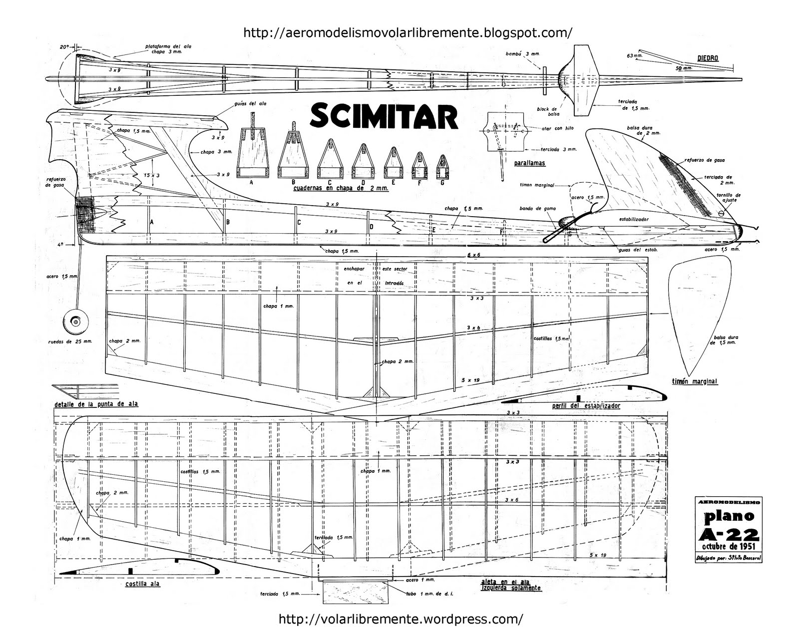 Volar Libremente - Free Flight Models Airplanes: SCIMITAR de Les ...
