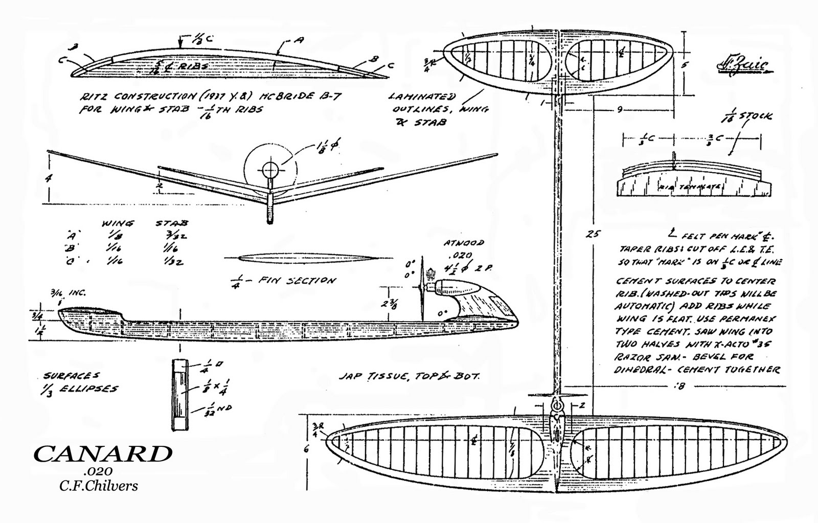 Volar Libremente - Free Flight Models Airplanes: CANARD 0.20 de C.F ...