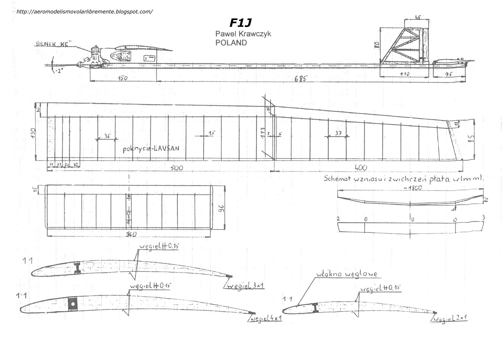 Volar Libremente - Free Flight Models Airplanes: F1J de Pawel Krawczyk ...