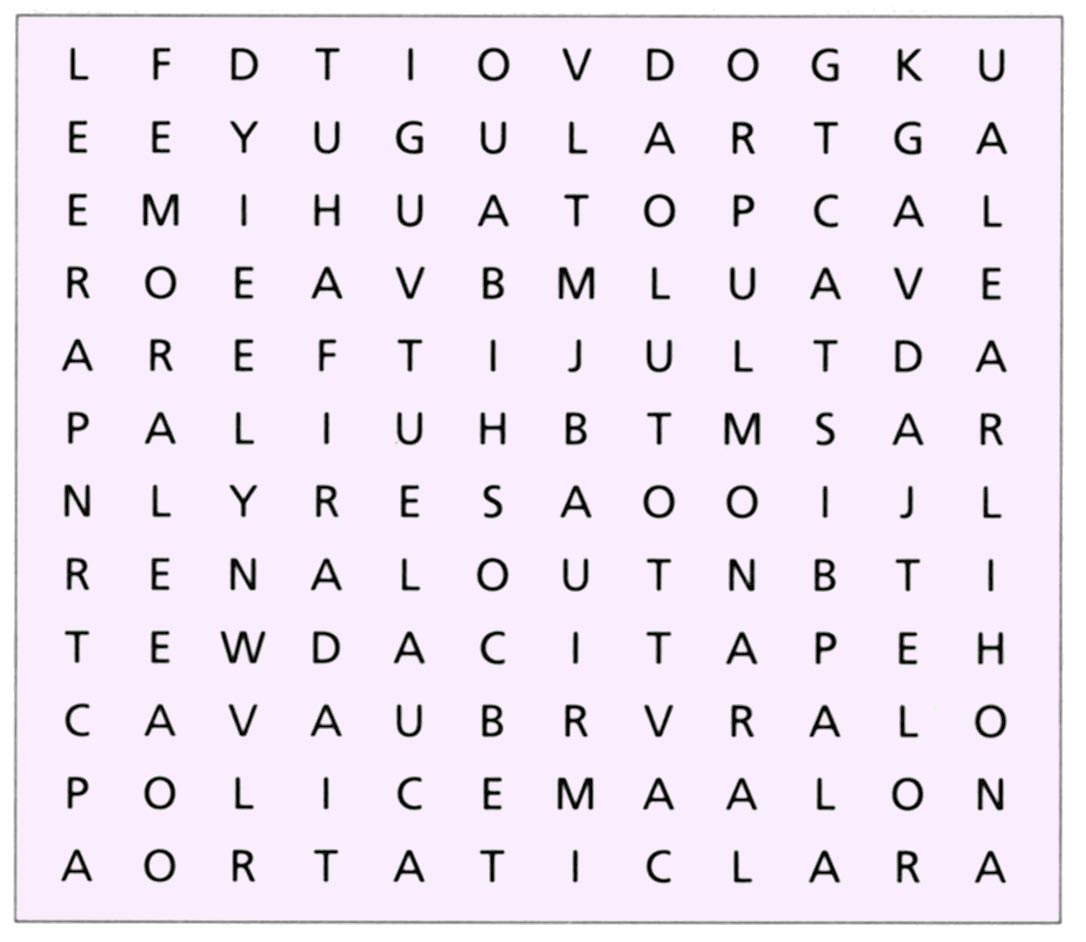 TRABAJANDO EN CIENCIAS NATURALES: sopa de letras