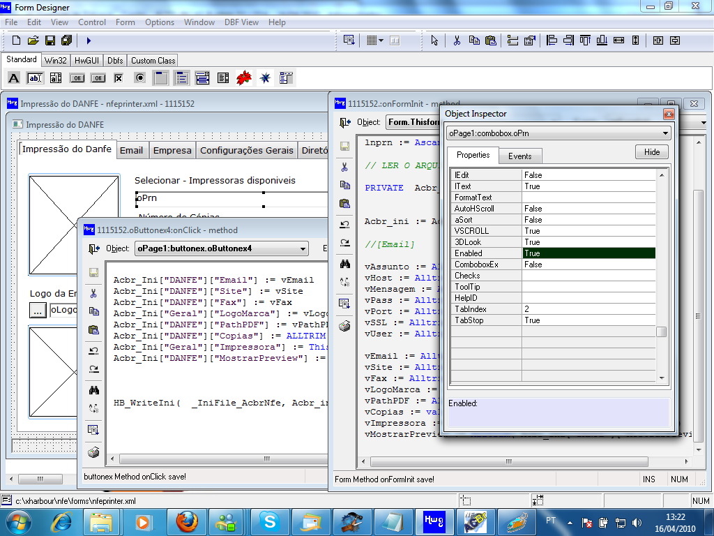 Designer - HWGUI: Visual