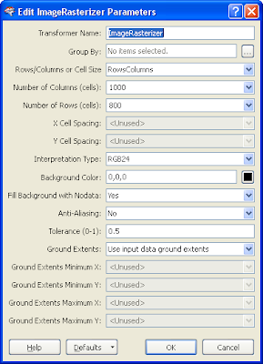 dominoc925: Create a GeoTiff image from shape file using FME