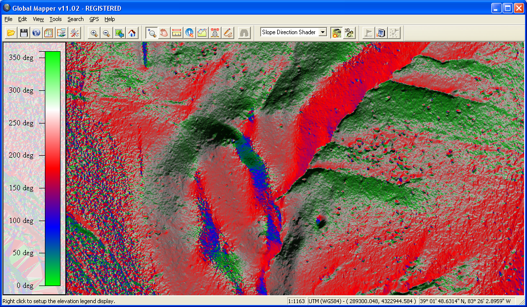 dominoc925: Display slope or aspect maps with Global Mapper