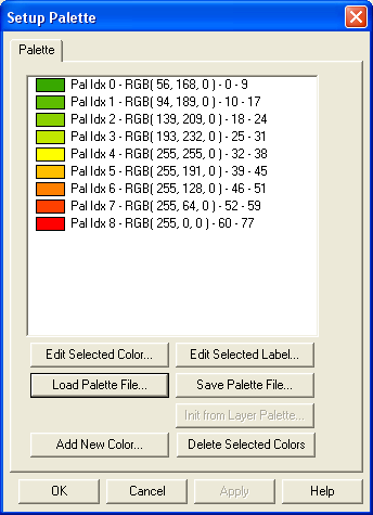 dominoc925: Setup a custom color palette map legend for Global Mapper