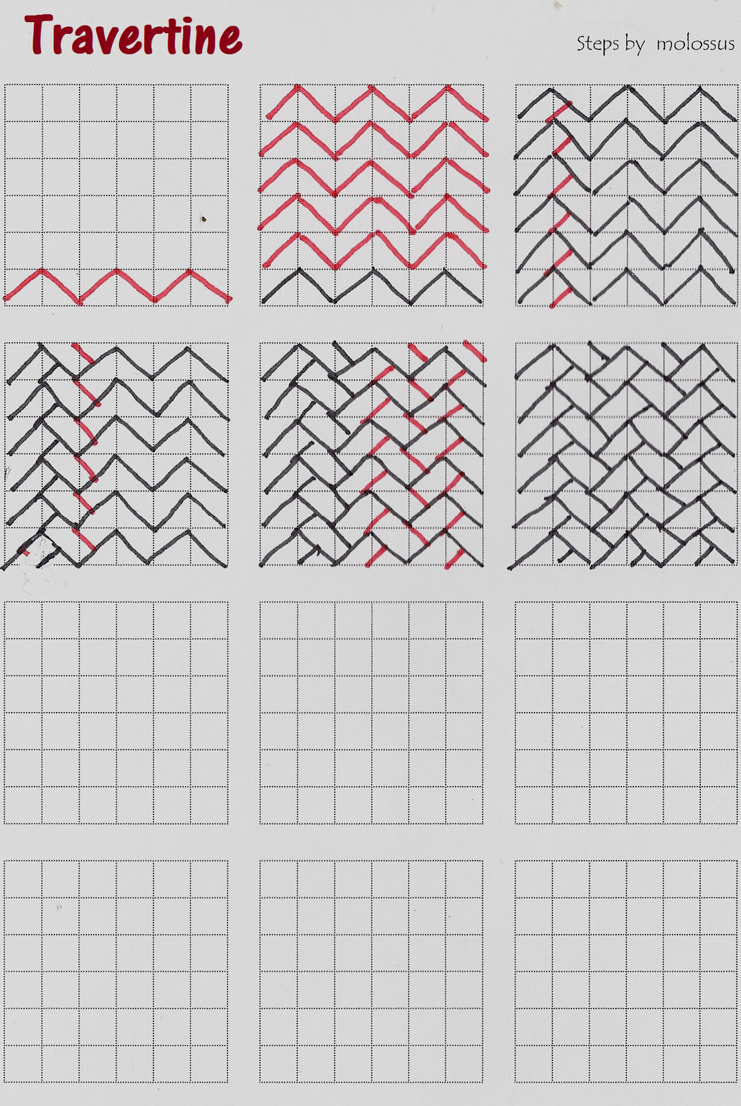 My tangle pattern "Travertine"