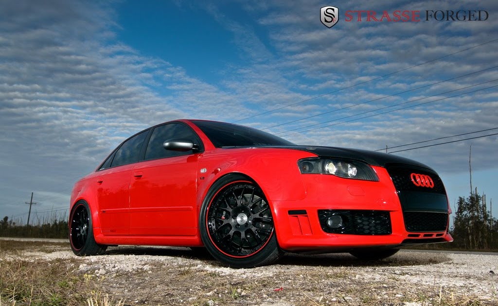 Strasse Forged Audi RS4 - Misano Red meets Carbon Fiber | quattroholic.com