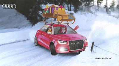 Looks like Santa will be driving an Audi A1 this Christmas ...