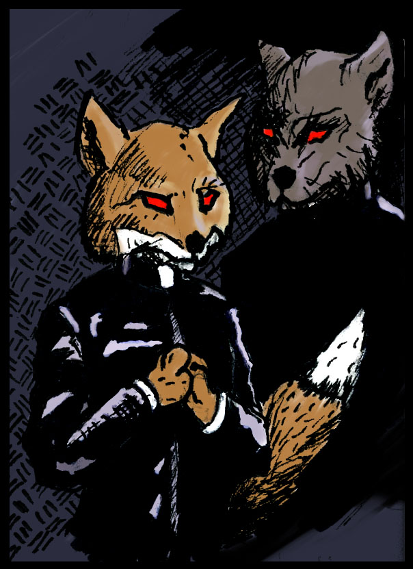 The Art of Thomas Dowling: Father Fox and Rev'run Wolf