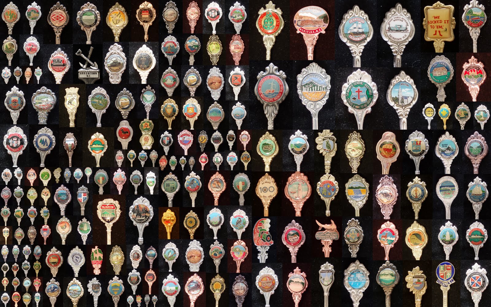 Vintage Treasure in Martinborough: Souvenir Teaspoons - yes... I know ...