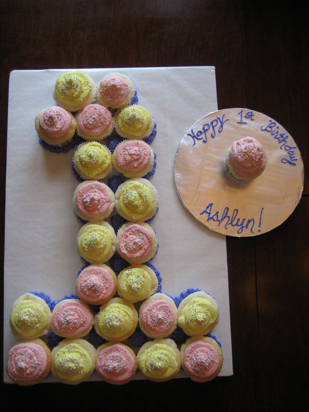 There's always room for Dessert!: 1st Birthday Cupcake Cake