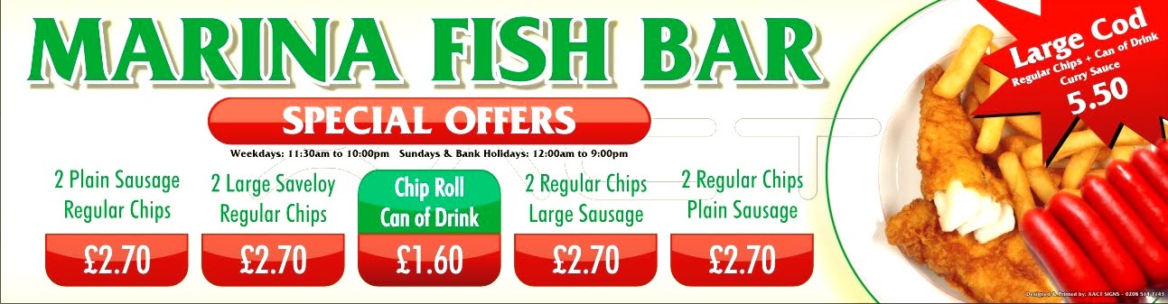 Marina Fish Bar: Menu