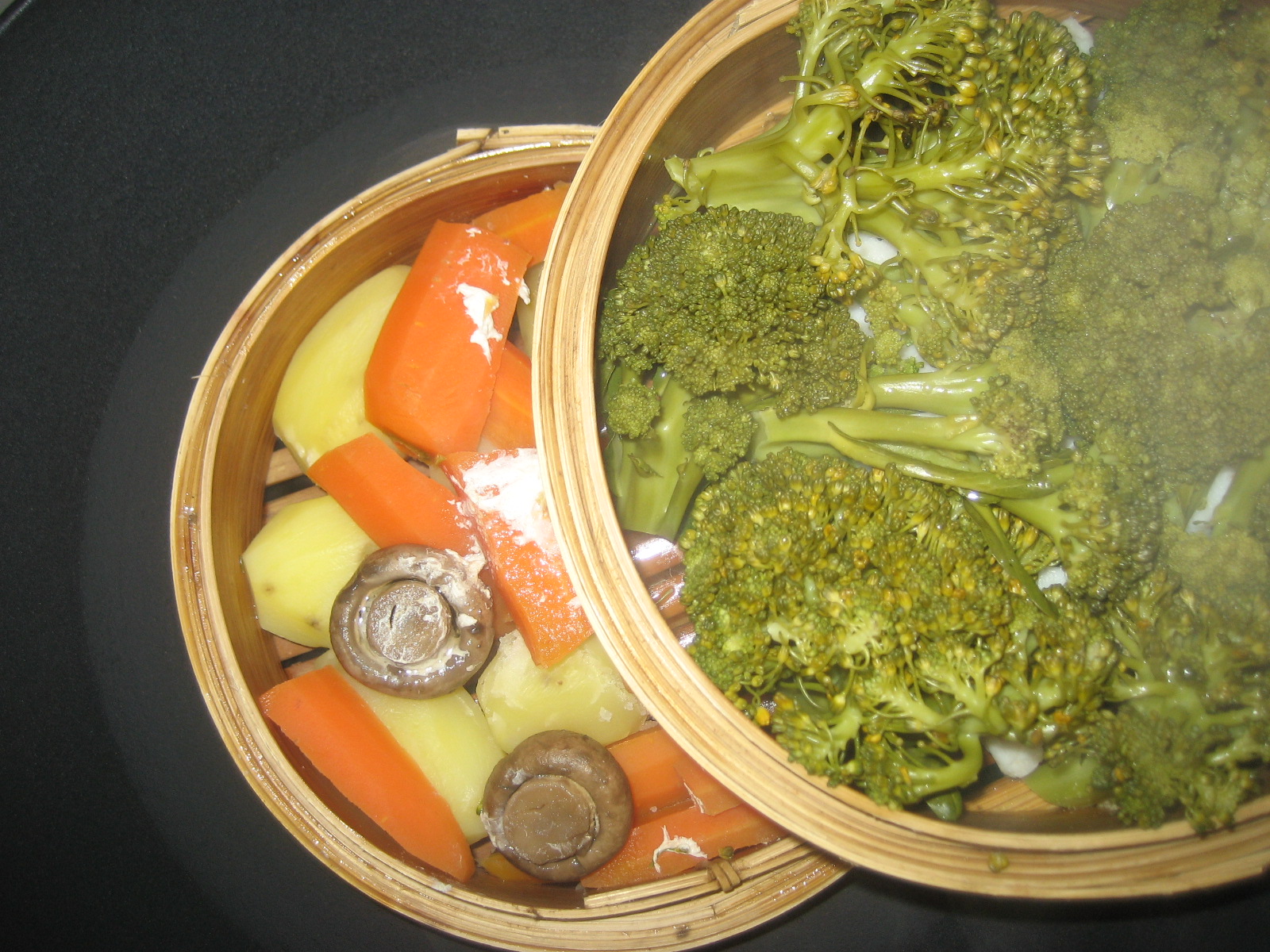 Niveladores: Legumes cozidos no vapor