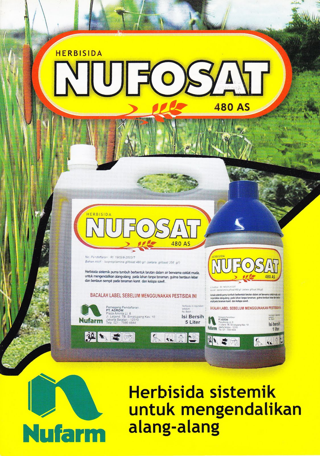 AGROCHEMICAL PESTICIDE HERBICIDE: NUFOSAT 480 SL
