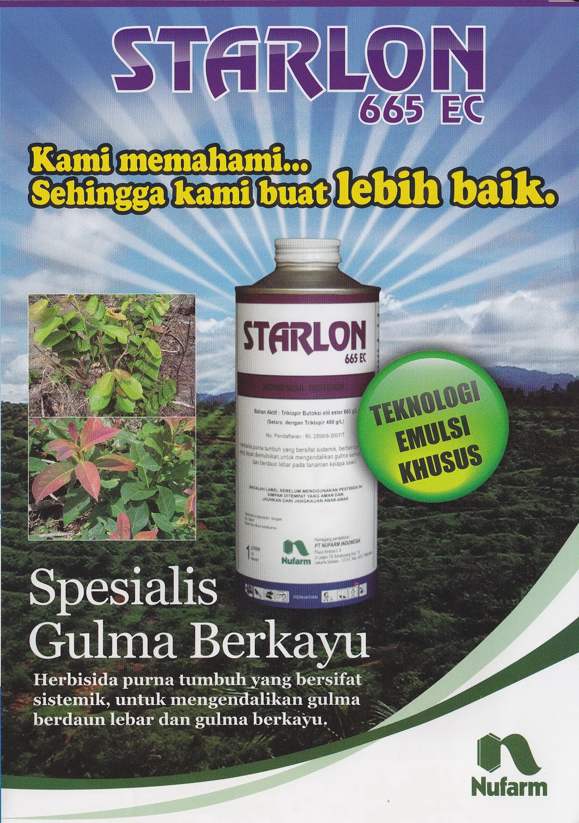 AGROCHEMICAL PESTICIDE HERBICIDE: STARLON 665 EC