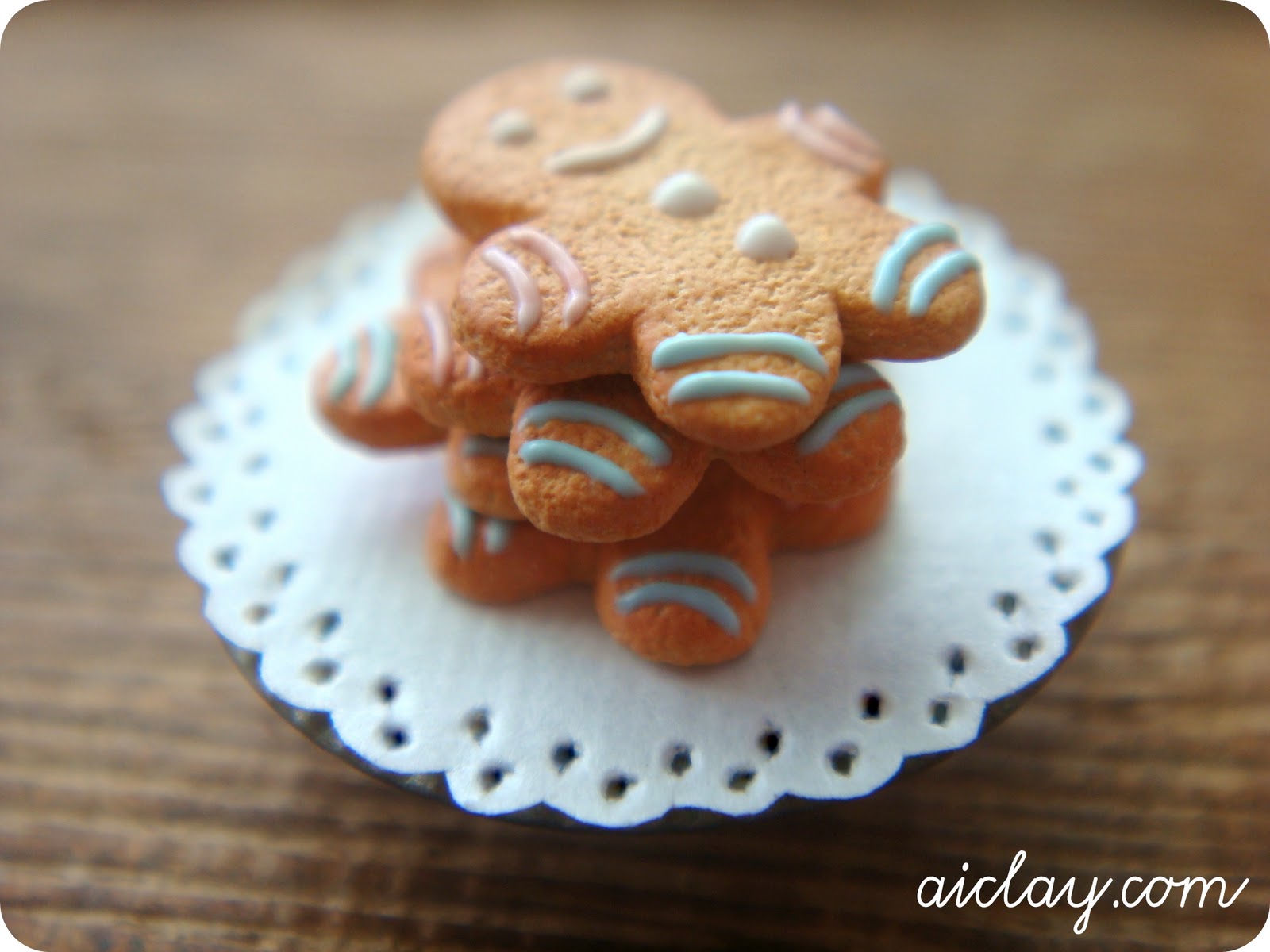 AiClay - a Haven of Miniature Food: An army of gingerbread men.