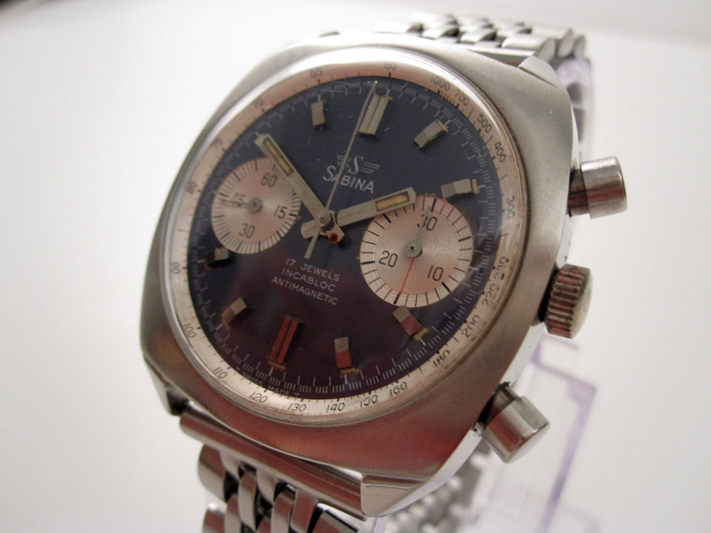 Vintage chronographs: 1970's Sabina chronograph with Valjoux 7733 movement