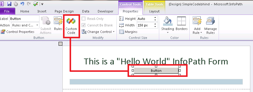 SharePoint Roots: Add code to an InfoPath 2010 Form