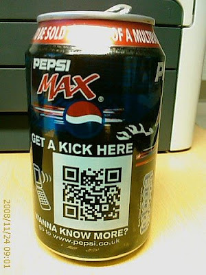 Mobile cross media: Pepsi QR code