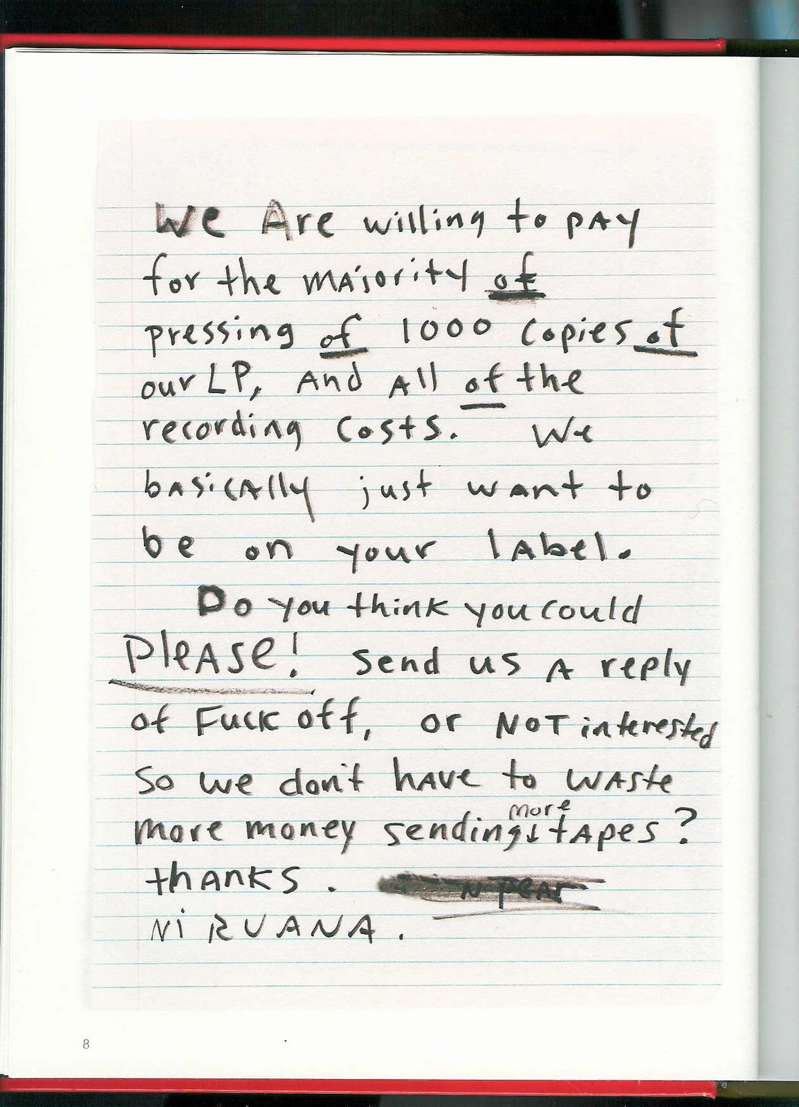 Kurt Cobain Journals: Kurt Cobain Journal 006 - 020
