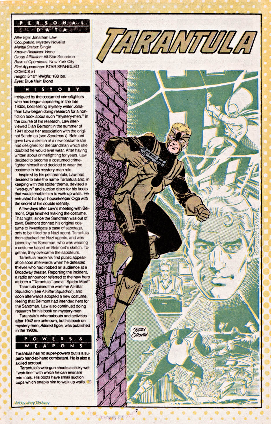 Fichas de Superheroes Marvel y DC: Tarantula