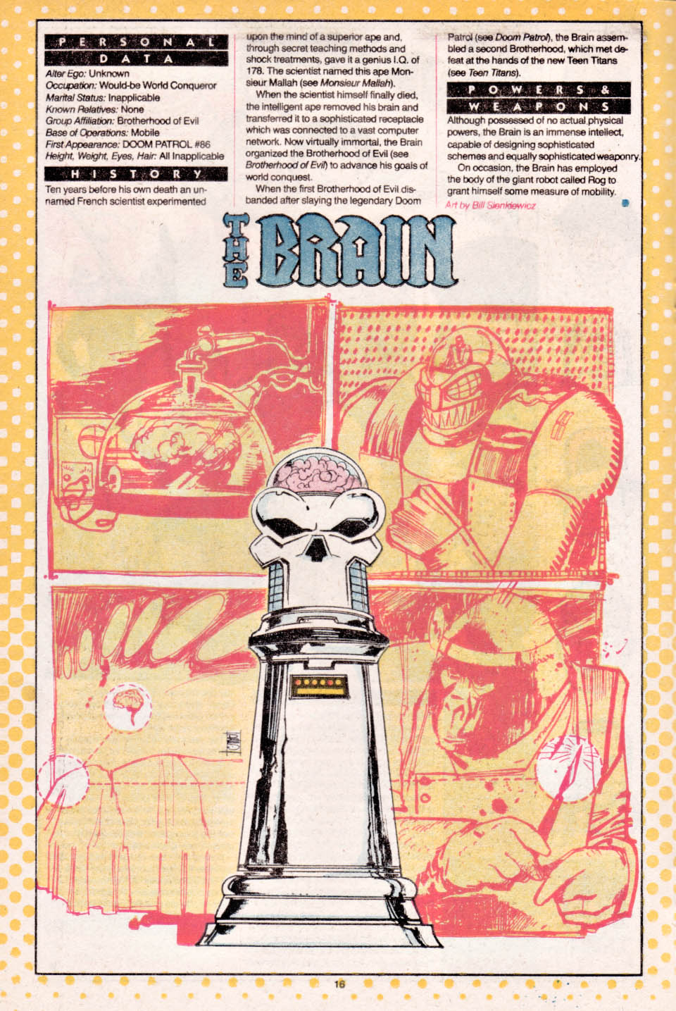 Fichas de Superheroes Marvel y DC: Cerebro