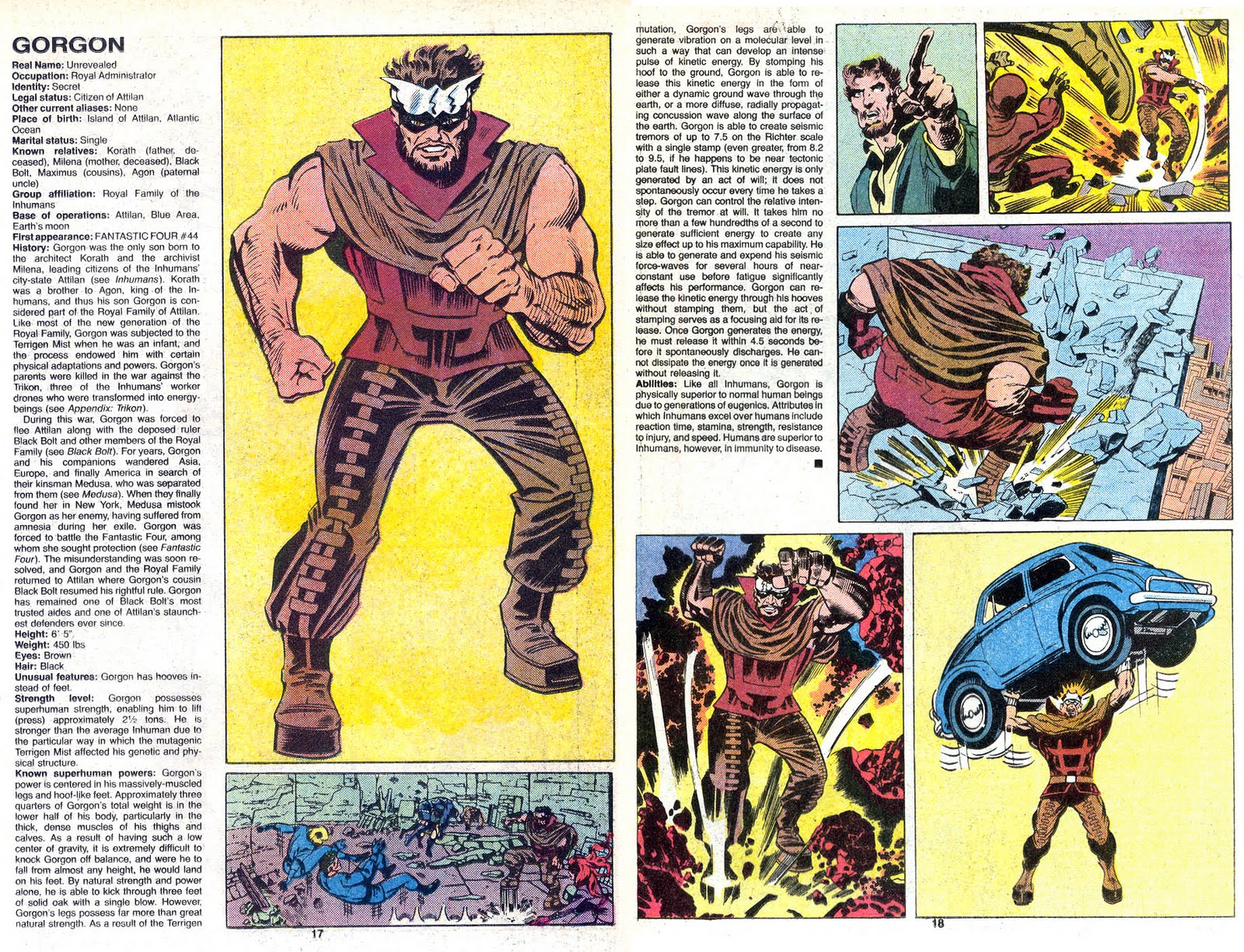 Fichas de Superheroes Marvel y DC: Gorgon