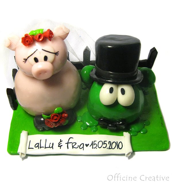 Officine Creative: Cake topper ranocchio e piggy