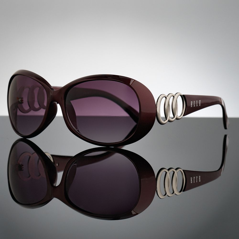 ~strawberry Tags~ Elle™ Oval Link Sunglasses In Red