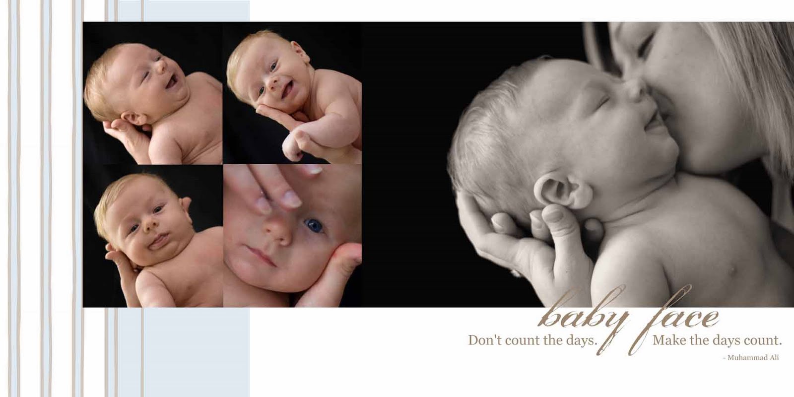 Green Zinnia Studio: Baby Boy Blues Photobook Template