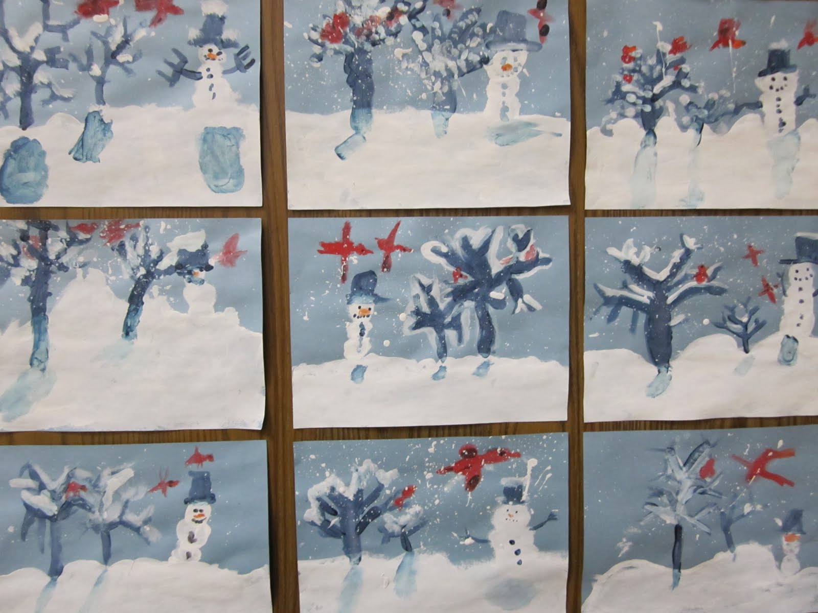 Art At East Union And More 1st Grade Winter Art