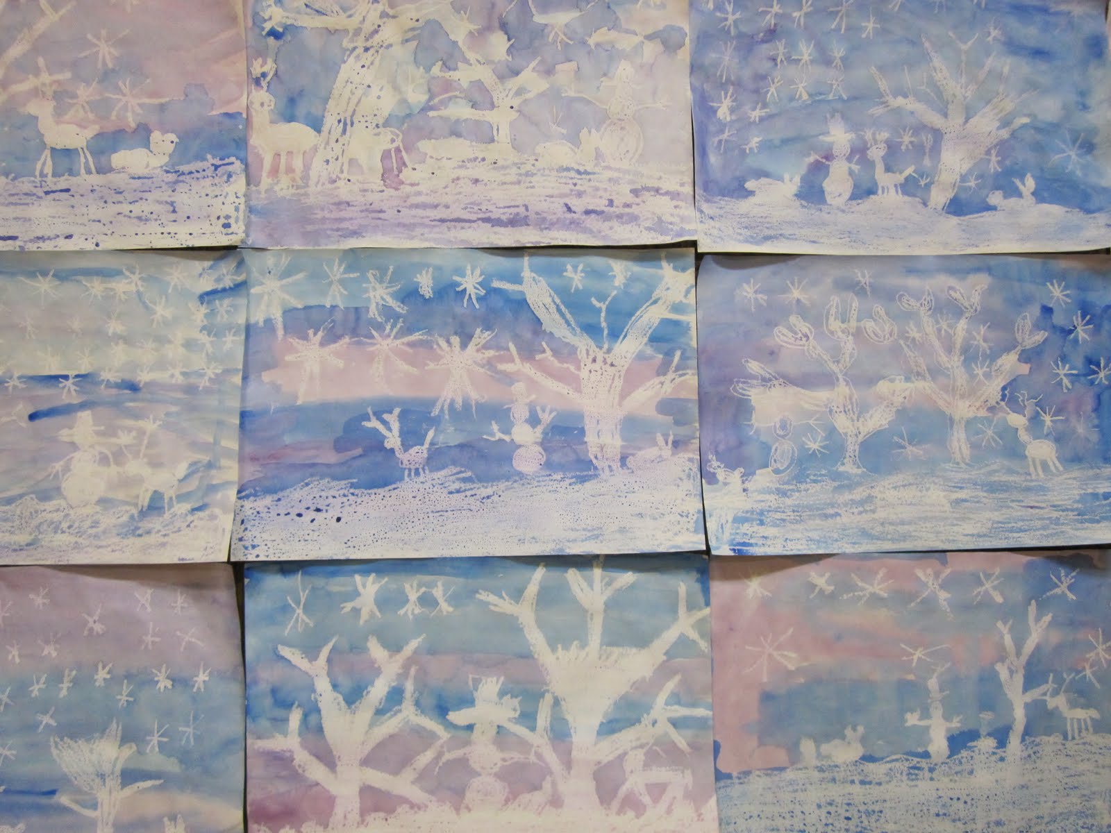 Art at East, Union and more...: 1st Grade Winter Art