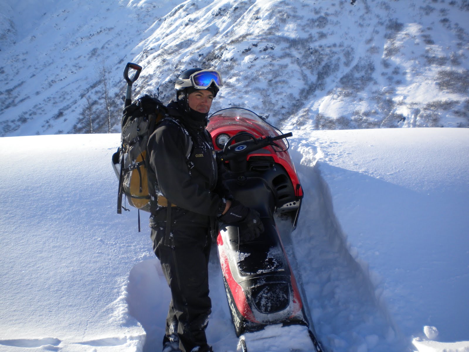 Sheryl's Great Adventure: Snowmobile riding and xc skiing