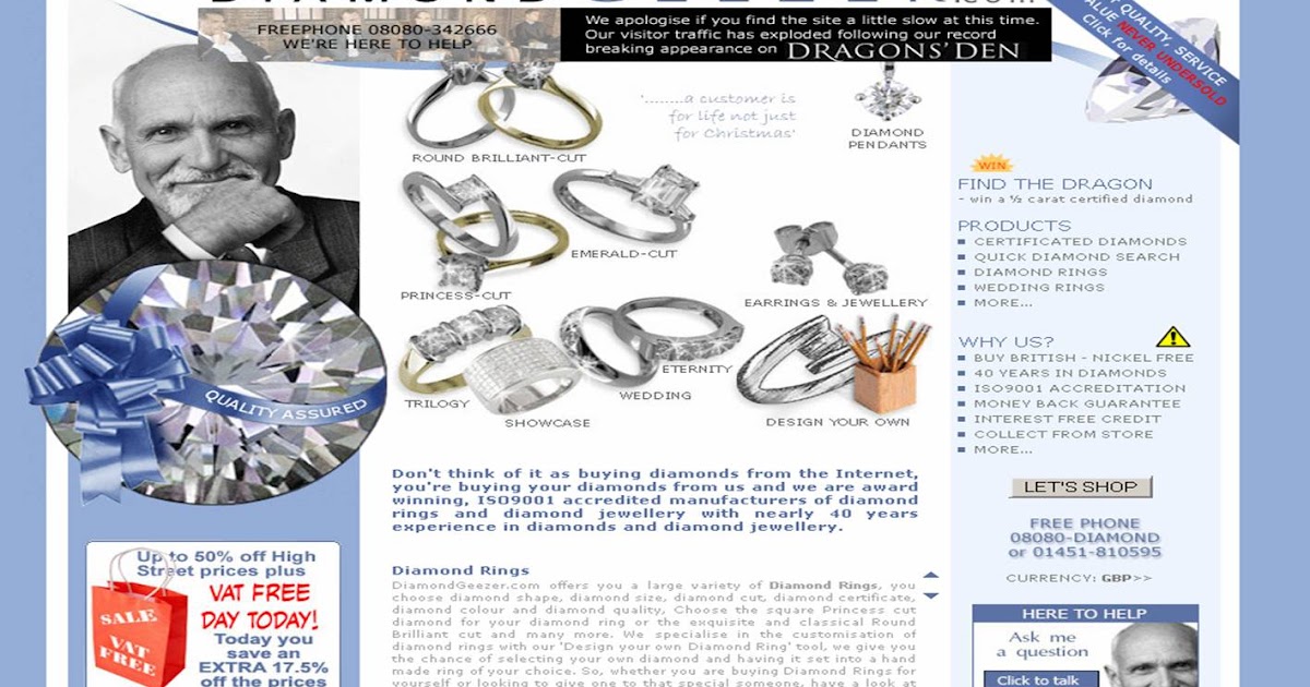 Diamond Geezer introduces Search rankings to Dragons Den whilst showing ...