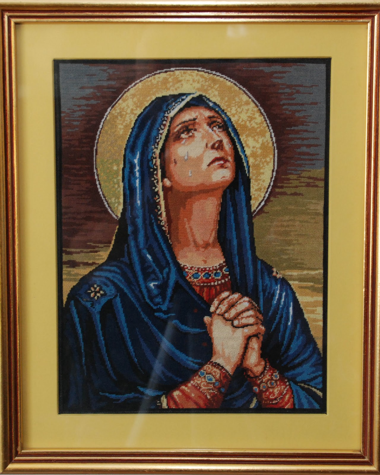 Tablouri goblen: Fecioara Maria (254) - 23 x 30 cm - 9 puncte/cm - 690 ...