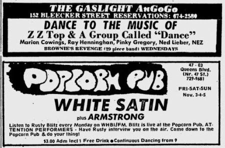 IT'S ALL THE STREETS YOU CROSSED NOT SO LONG AGO: 1972 Ads: Popcorn Pub