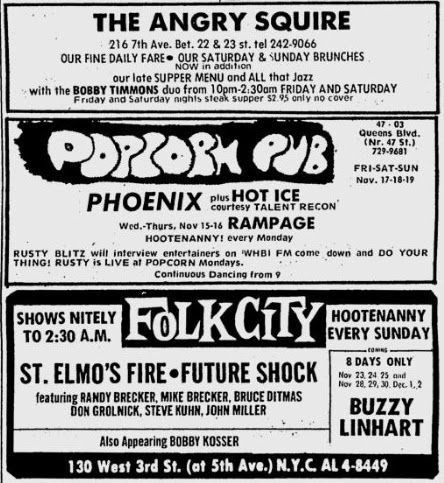 IT'S ALL THE STREETS YOU CROSSED NOT SO LONG AGO: 1972 Ads: Popcorn Pub