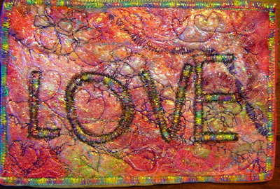 All Things Quilty and Artsy: Valentine Fabric Postcards