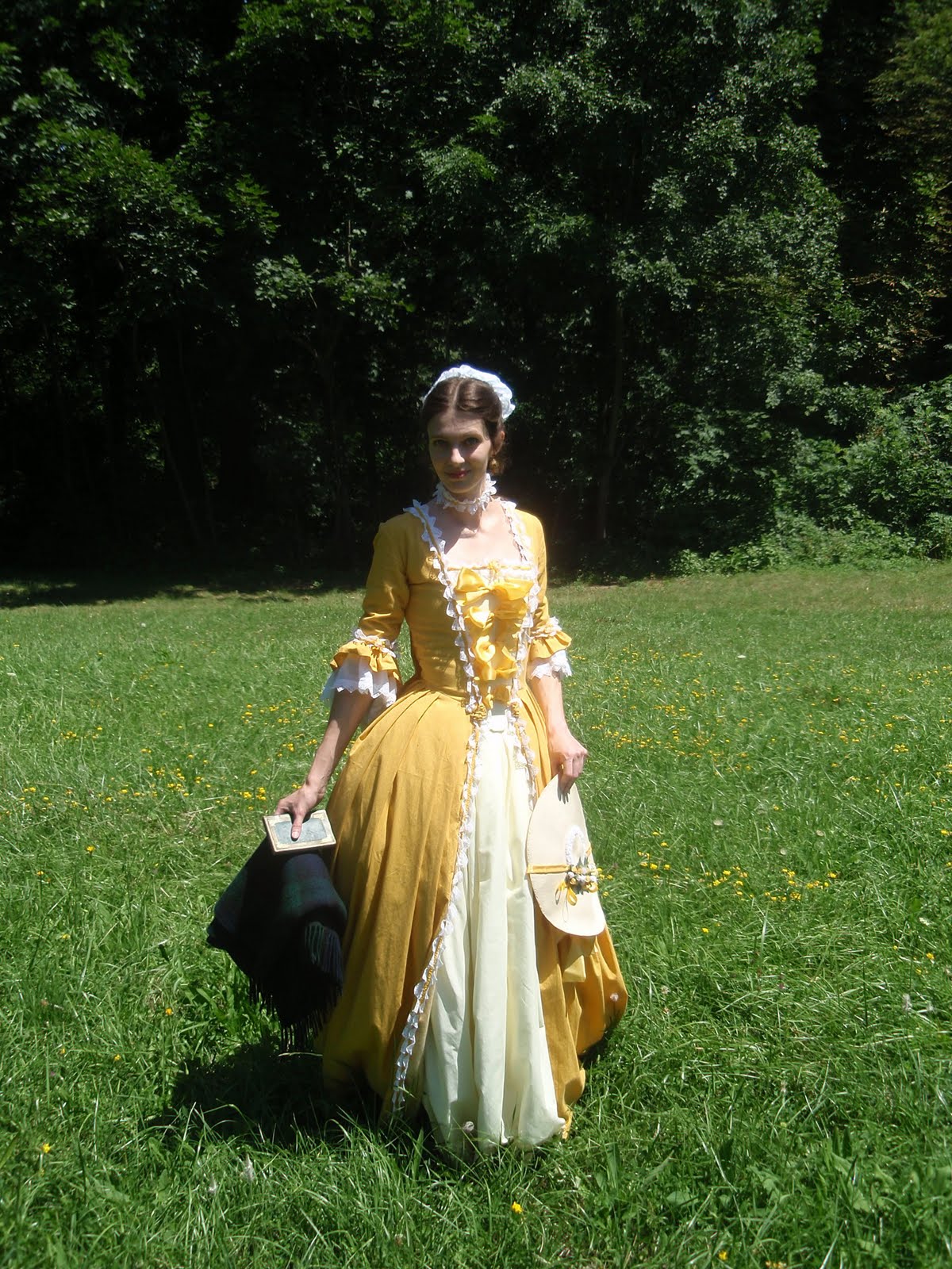 Godiva's Wardrobe: Yellow rococo dress