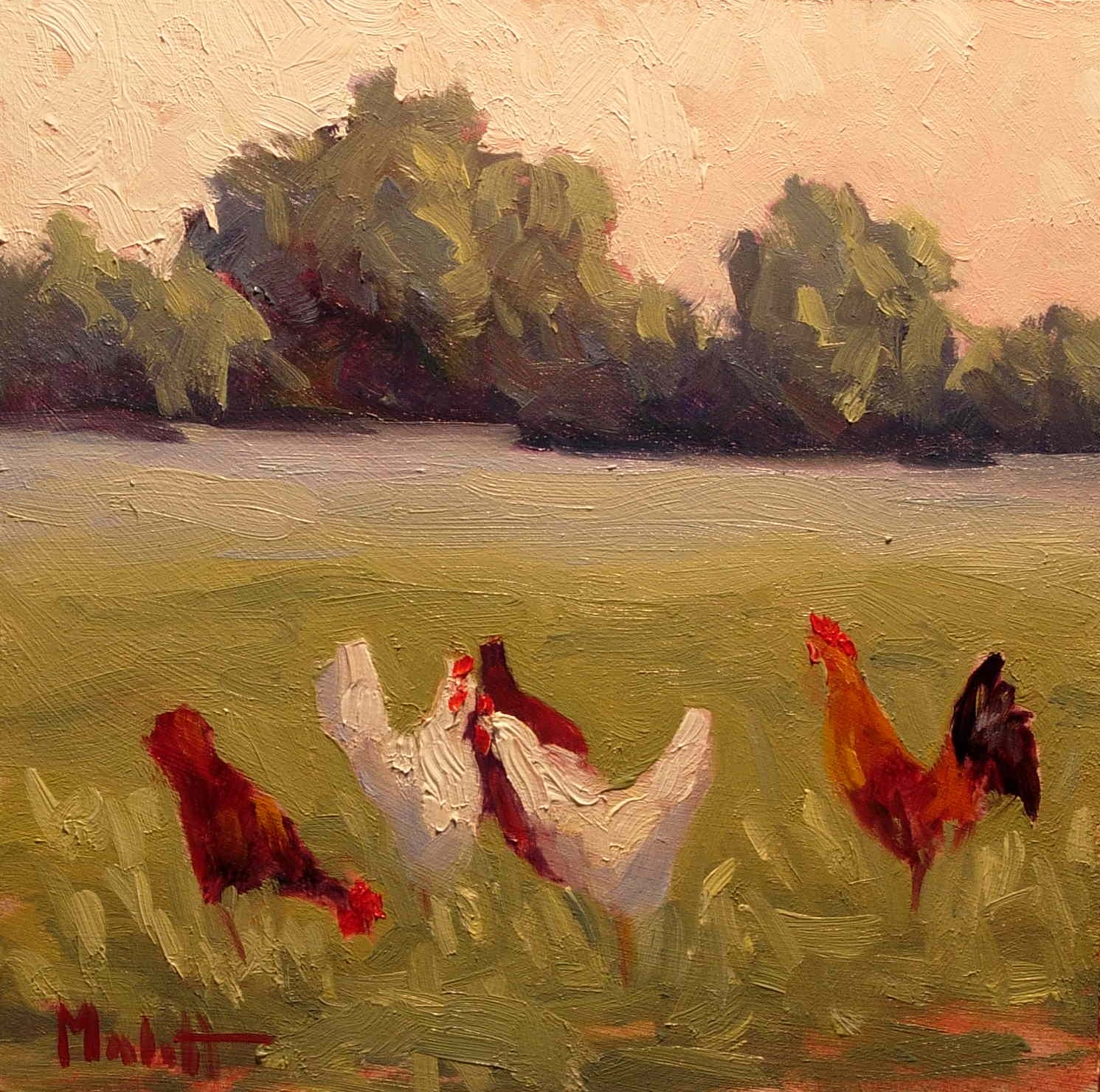 Heidi Malott Original Paintings: Chickens and Roosters in the Tall ...
