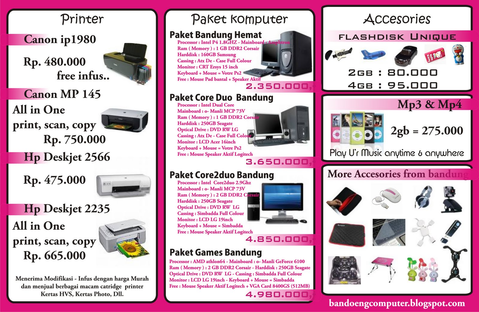 Brosur Promo | Bandung Computer