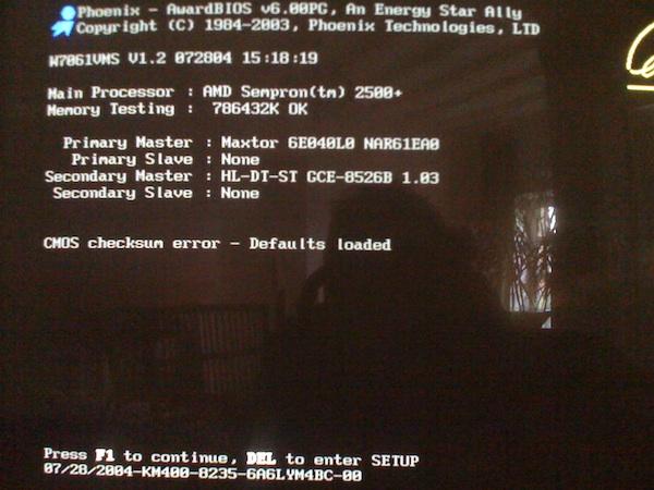 Configuration Error Messages and Meanings ~ Hardware Technical Support