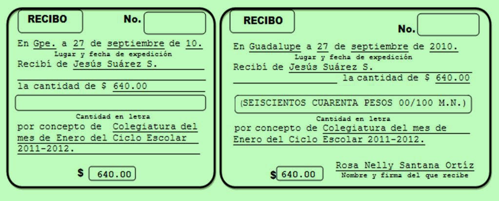 Manual Secretarial: Recibo