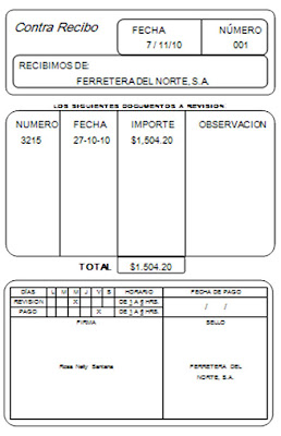 Manual Secretarial: Contra Recibo