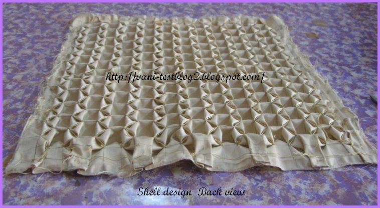 Vani's blog 2 : Method of making square cushions with Canadian smocking